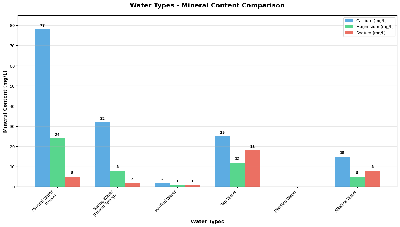 Comparison of mineral water vs spring water - Olympian Water Testing, LLC